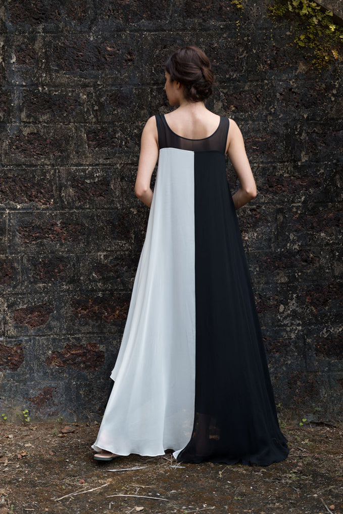 Silk Monochrome Deconstructed Dress – Republic of Mode